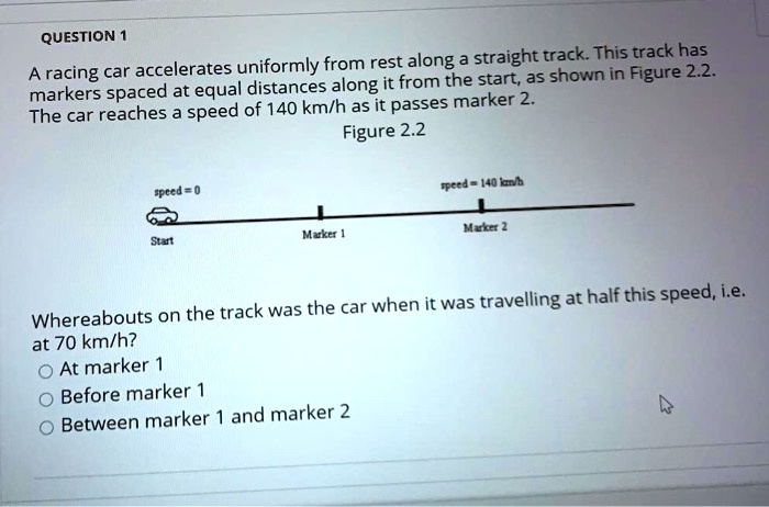 SOLVED: QUESTION uniformly from rest along a straight track This ...