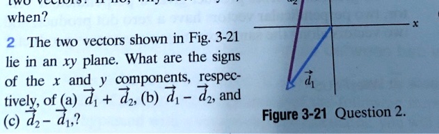 when? The two vectors shown in Fig: 3-21 lie in an xy plane. What are ...
