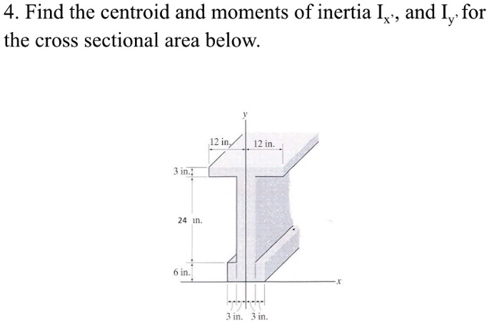 SOLVED: 4. Find the centroid and moments of inertia Ix > and Iy for the ...