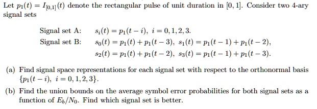 SOLVED: Let p1(t) = Ijo,1(t) denote the rectangular pulse of unit ...