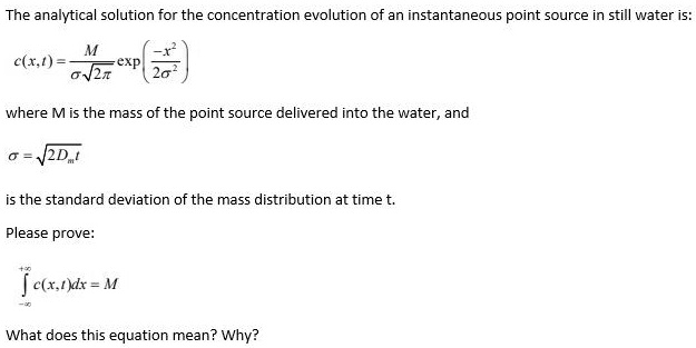 The analytical solution for the concentration evolution of an ...