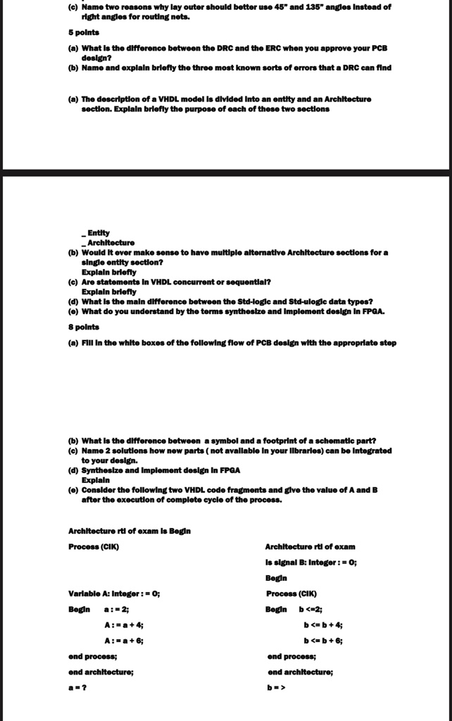 SOLVED: Texts: (a) Name two reasons why layouters should use 45 and 135 angles instead of right ...