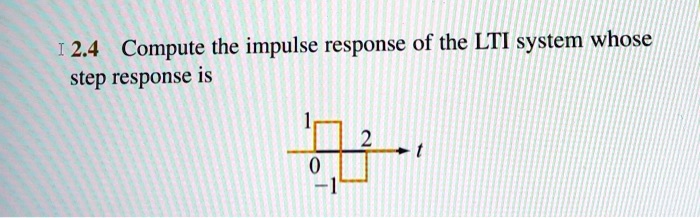 I 2.4 Compute the impulse response of the LTI system whose step response is