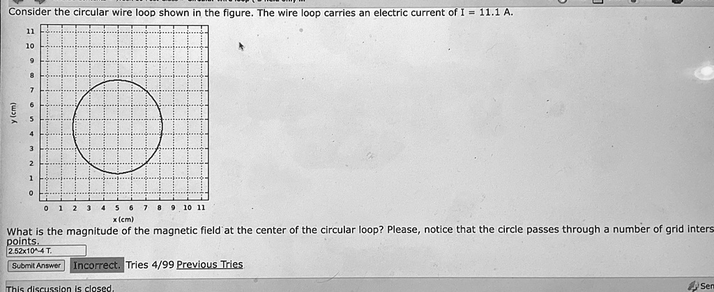 Consider the circular wire loop shown in the figure. The wire loop carries an electric current ...