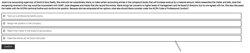 Josie is an accounting supervisor at Monk Sons Realty. She instructs ...