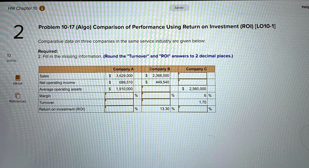 SOLVED: HW Chapter 10 Saved Help Problem 10-17 (Algo) Comparison of ...