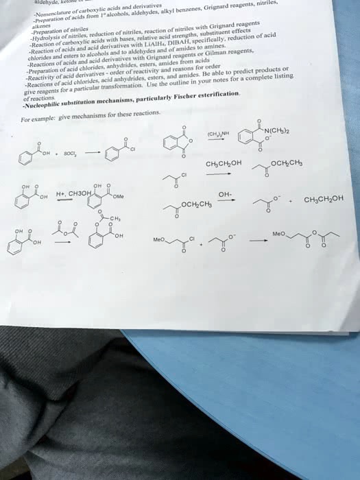 SOLVED: Write the mechanism for these 6 reactions. Nomenclature of ...
