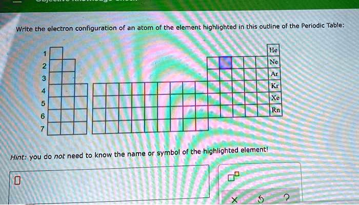 Solved Write The Electron Configuration Of An Atom 0f The Element
