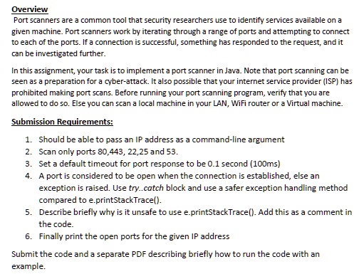 Solved Overview Port Scanners Are A Common Tool That Security Researchers Use To Identify 3847