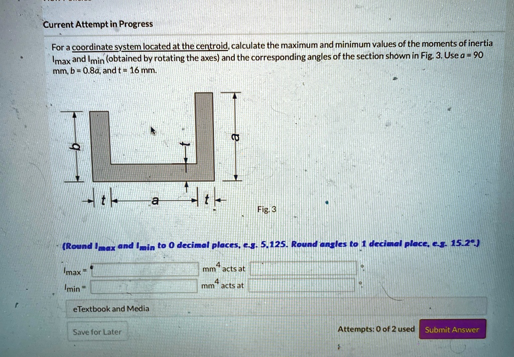 [GET ANSWER] current attempt in progress for a coordinate system located at the centroid ...