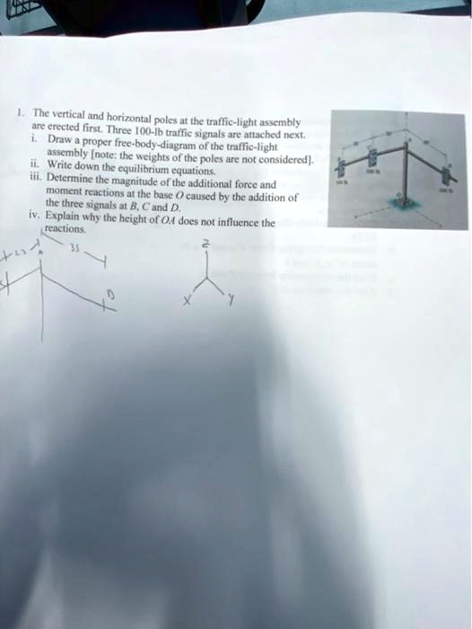 1. The vertical and horizontal poles at the traffic-light assembly are ...
