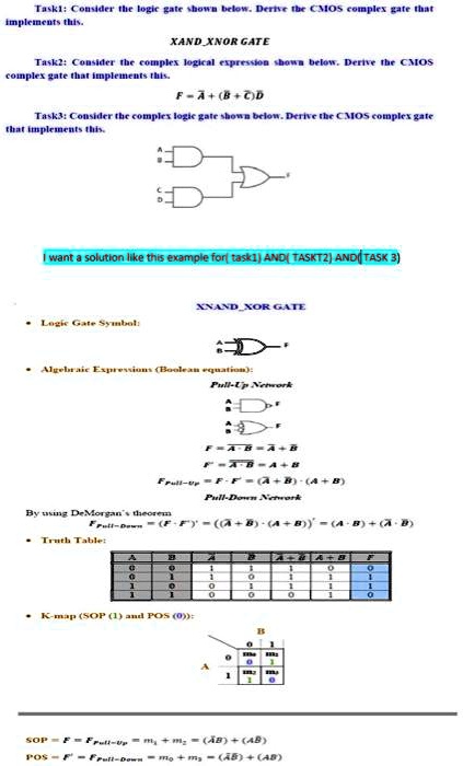 SOLVED: Task 1: Consider the logic gate shown below. Derive the CMOS ...