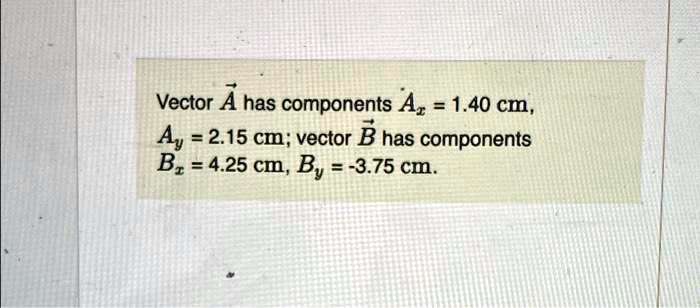 SOLVED: find the components of the vector difference B - A. find the ...