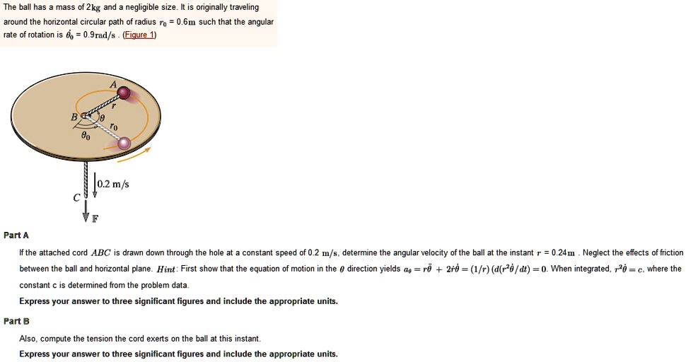 SOLVED: The ball has a mass of 2 kg and a negligible size. It is originally traveling around the ...