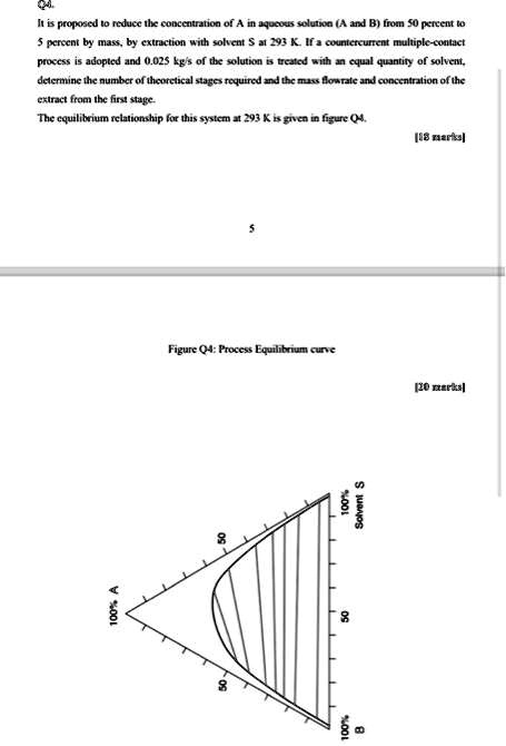 Q4. It is proposed to reduce the concentration of A in aqueous solution ...