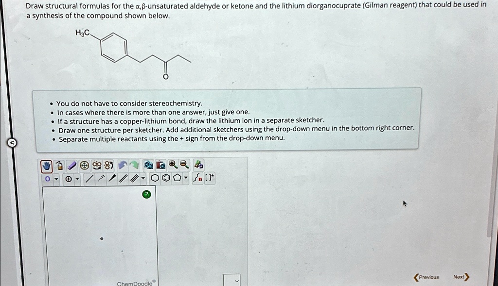 Draw structural formulas for the α,β-unsaturated aldehyde or ketone and ...