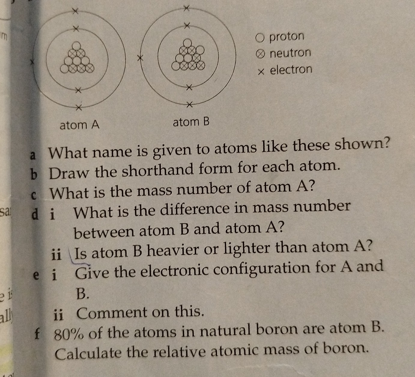 a what name is given to atoms like these shown b draw the shorthand ...