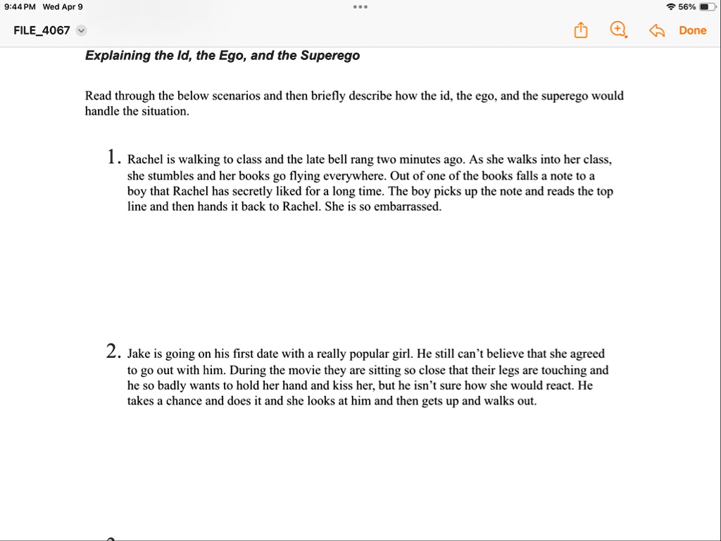explaining the id the ego and the superego read through the below ...