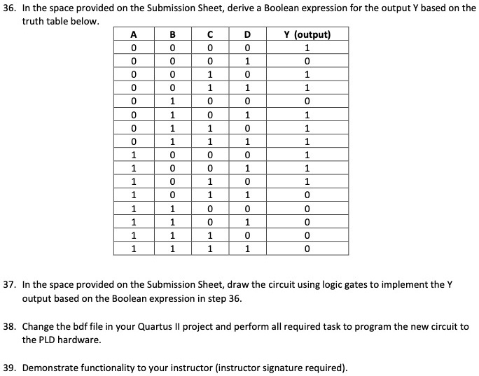 Solved In The Space Provided On The Submission Sheet Derive A Boolean Expression For The 