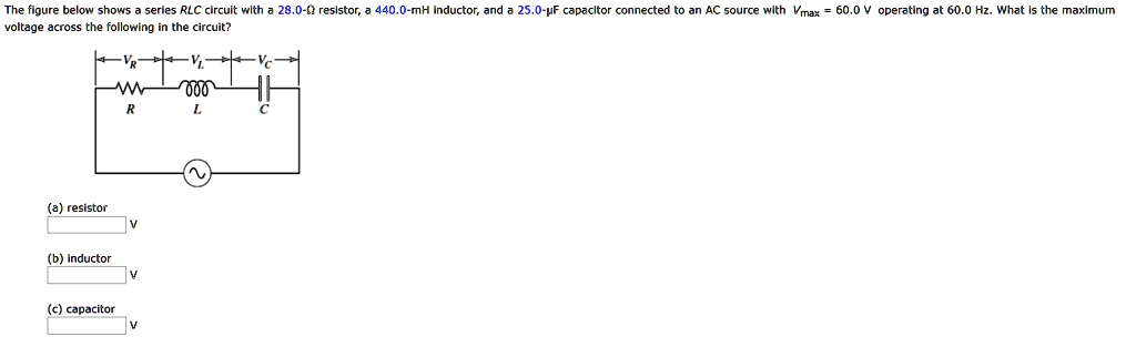 SOLVED: The figure below shows a series RLC circuit with a 28.0-Î ...