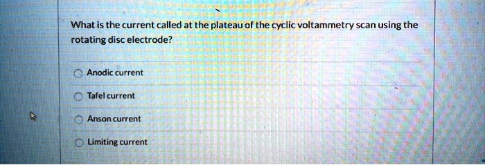SOLVED: What is the current called at the plateau of the cyclic ...