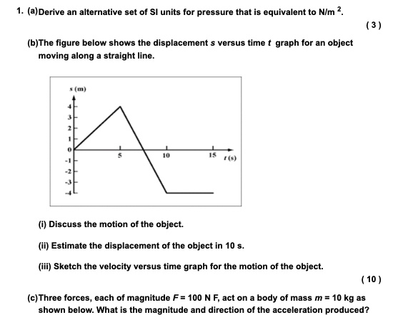 Solved Texts 1 A Derive An Alternative Set Of Si Units For