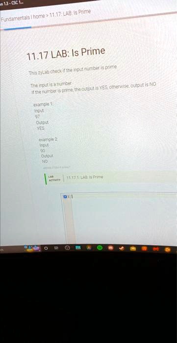 13 Csc 1 Fundamentals I Home 1117 Lab Is Prime 1117 Lab Is Prime This Zylab Check If The