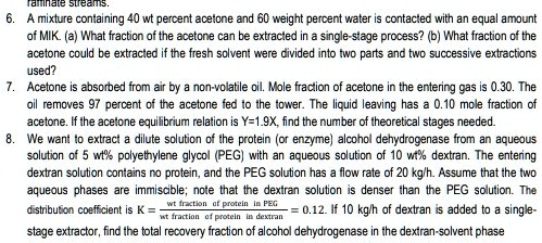ramnate streams. 6. A mixture containing 40 wt percent acetone and 60 ...