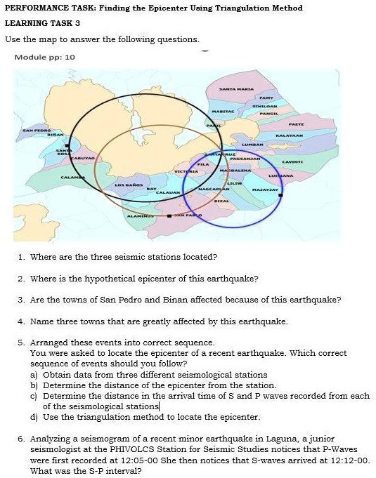 SOLVED: Learning task 3: Finding the Epicenter Using Triangulation ... SOLVED: Learning task 3: Finding the Epicenter Using Triangulation ...