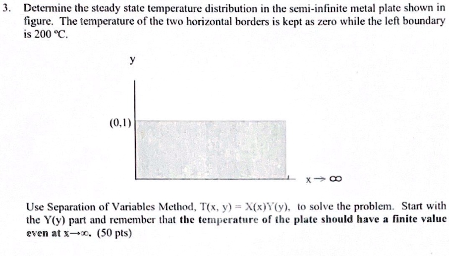 3. Determine the steady state temperature distribution in the semi ...