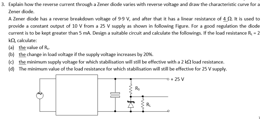 explain how the reverse current through a zener diode varies with ...