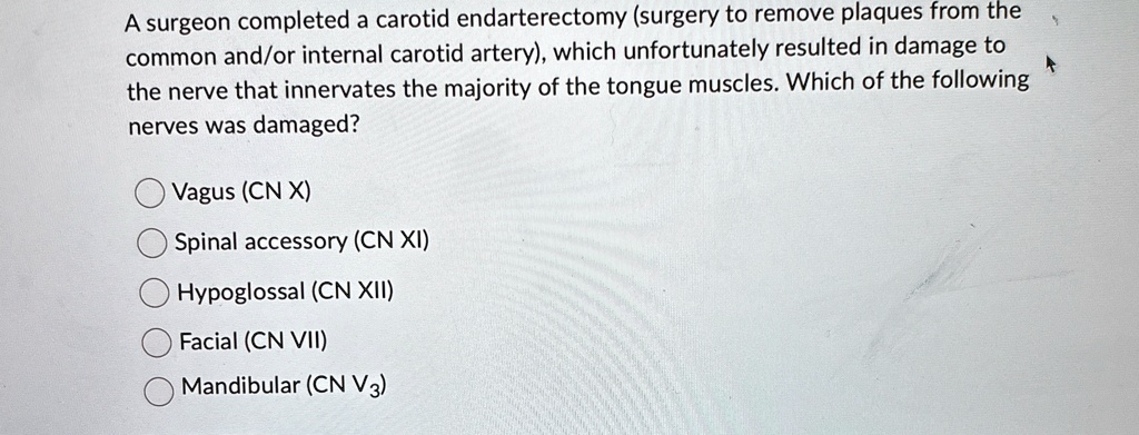 A surgeon completed a carotid endarterectomy (surgery to remove plaques ...