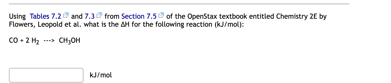 SOLVED: Using Tables 7.2 and 7.3 from Section 7.5 of the OpenStax textbook entitled Chemistry 2E ...