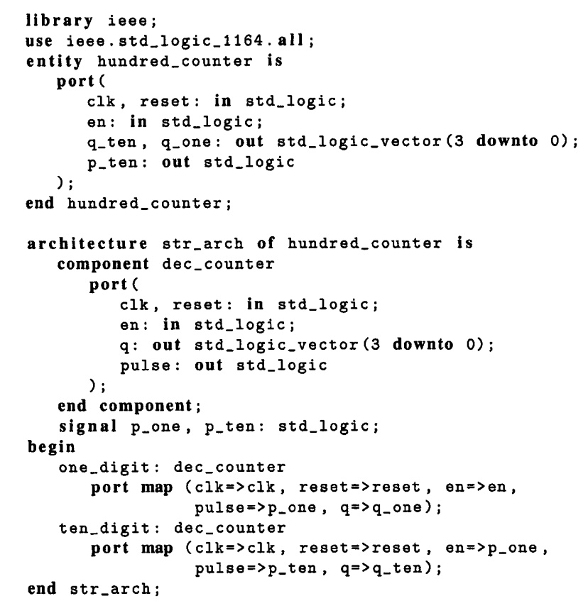 SOLVED: The VHDL structural description of a circuit is shown below ...