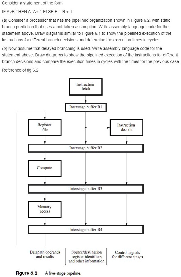 Consider a statement of the form IF A>B THEN A=A+ 1 ELSE B = B + 1 (a ...