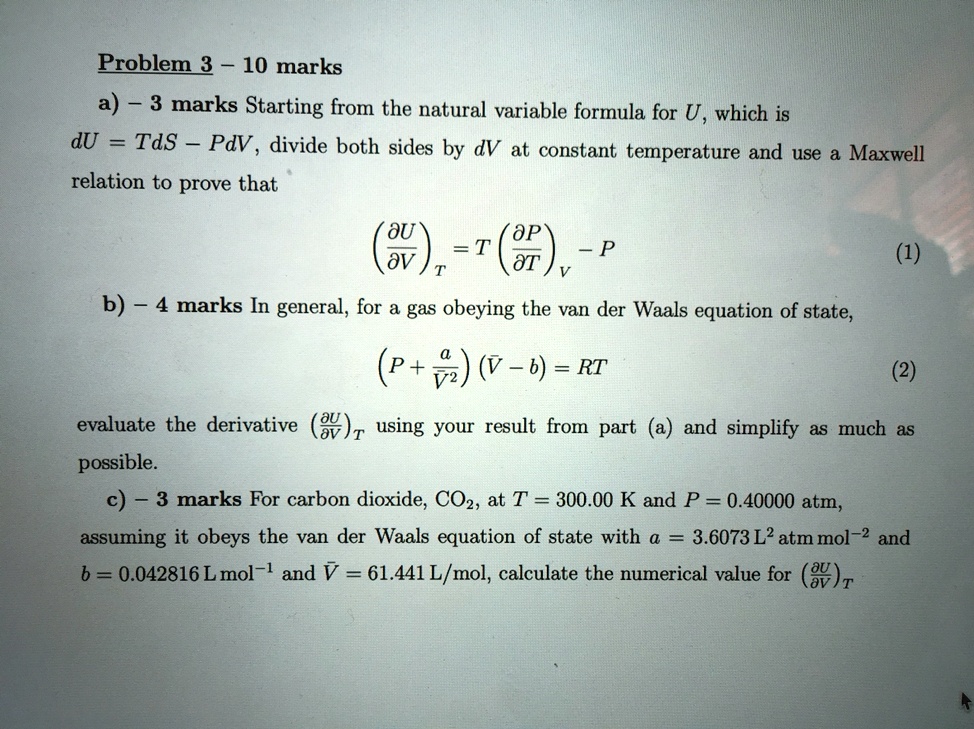 SOLVED: Problem 3 - 10 marks a) 3 marks Starting from the natural ...