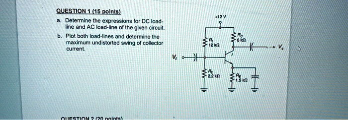 SOLVED: QUESTION 1 (15 points) a. Determine the expressions for the DC ...