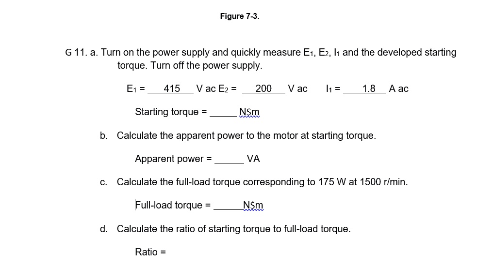 SOLVED: Figure 7-3 G 11.a. Turn on the power supply and quickly measure ...