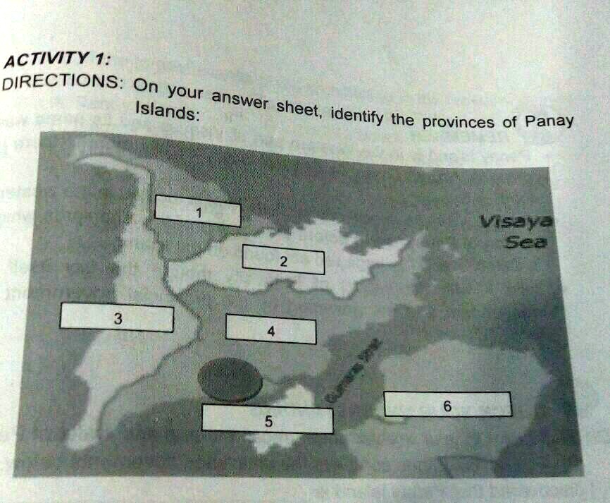 identify the provinces of panay islands activity 1 directions on your ...
