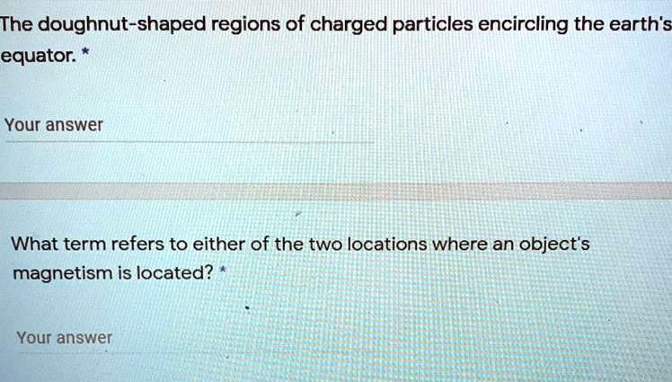 The doughnut-shaped regions of charged particles encircling the earth's ...