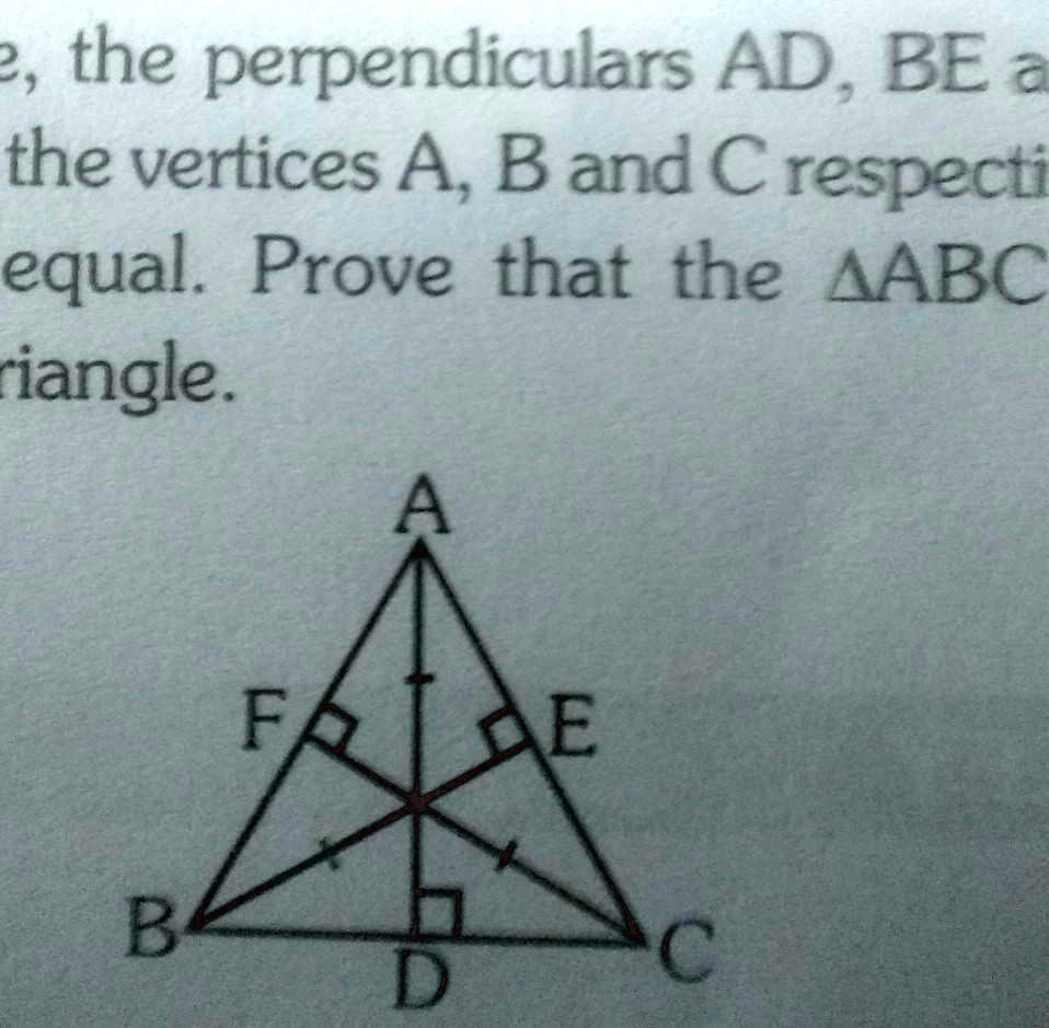 In the figure the perpendiculars ad be and cfdrawn from the...