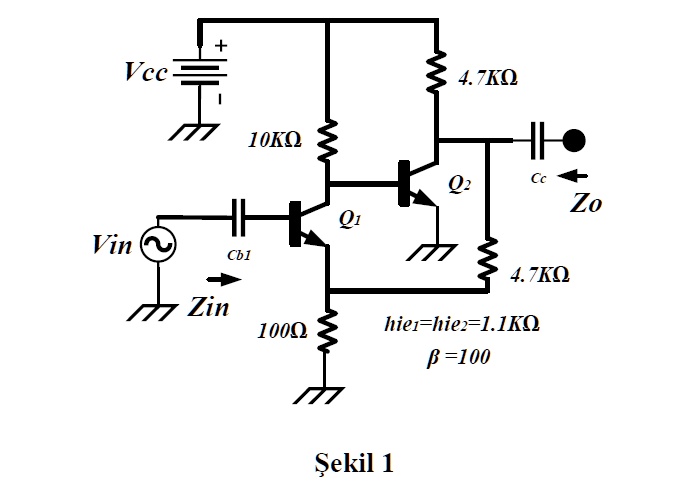 SOLVED: Texts: Q1) In the given two-stage BJT-NPN amplifier circuit ...