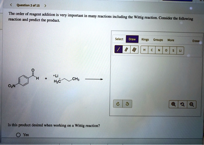 SOLVED: Question of 15 The order of reagent addition is very important ...