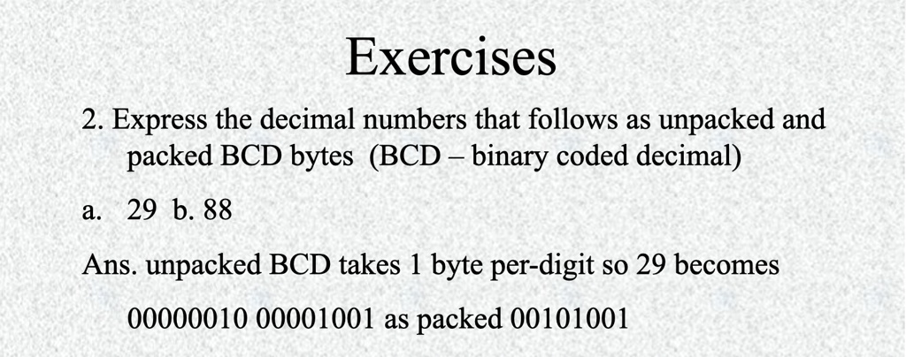 Exercises 2. Express the decimal numbers that follows as unpacked and ...