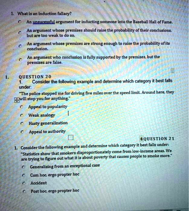 what is an induction fallacy an upsucessful argunent for inducting ...