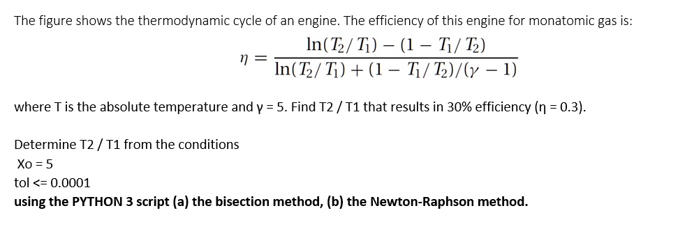 Solved Using The Python 3 Script A The Bisection Method And B The Newton Raphson Method