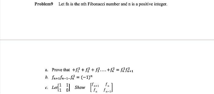 Solvedproblem9 Let Fn Is The Nth Fibonacci Number And Positive Integer Preve That F6j0 