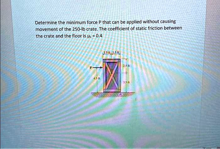 Determine The Minimum Force P That Can Be Applied Without Causing