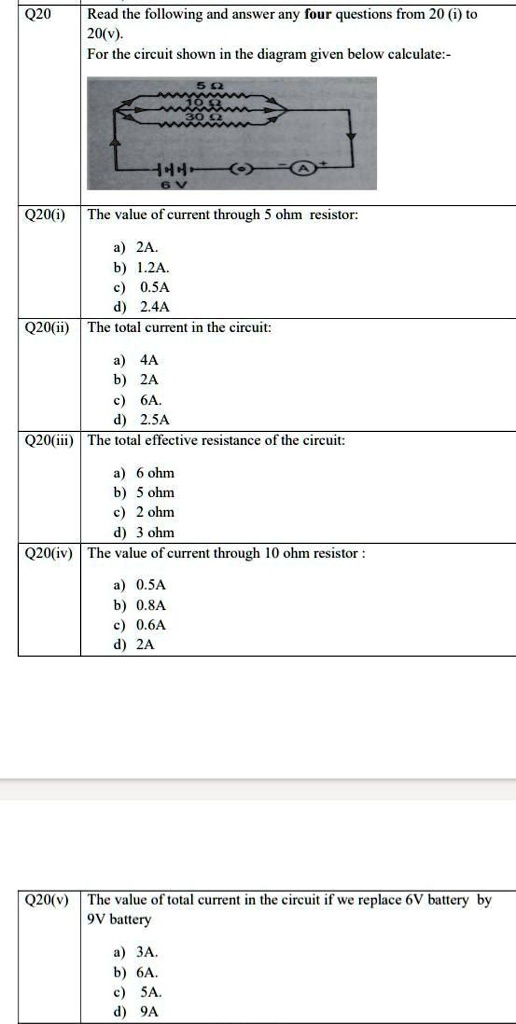 SOLVED: Please answer and tell me. Q20 Read the following and answer any four questions from 20 ...