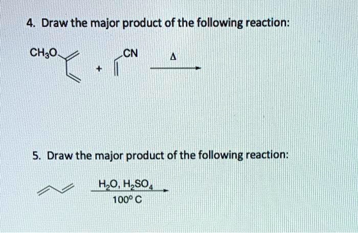 SOLVED: Draw the major product of the following reaction: CH3OH CN Draw ...